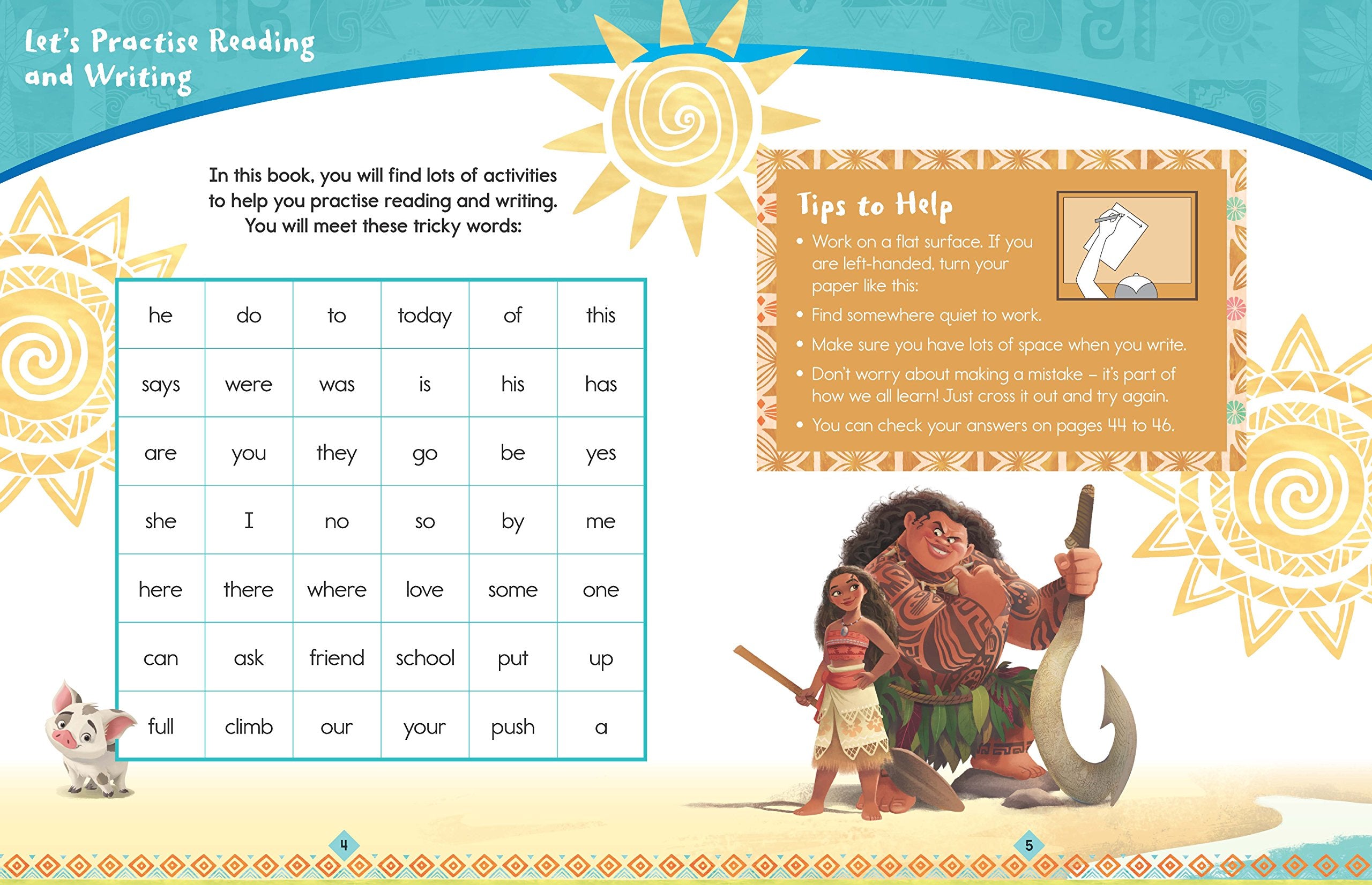 Disney Learning Moana English Practice Age 5-6 — Spellbound Kids Bookstore