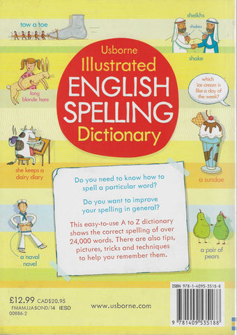 Usborne Illustrated English Spelling Dictionary – Spellbound Kids Bookstore